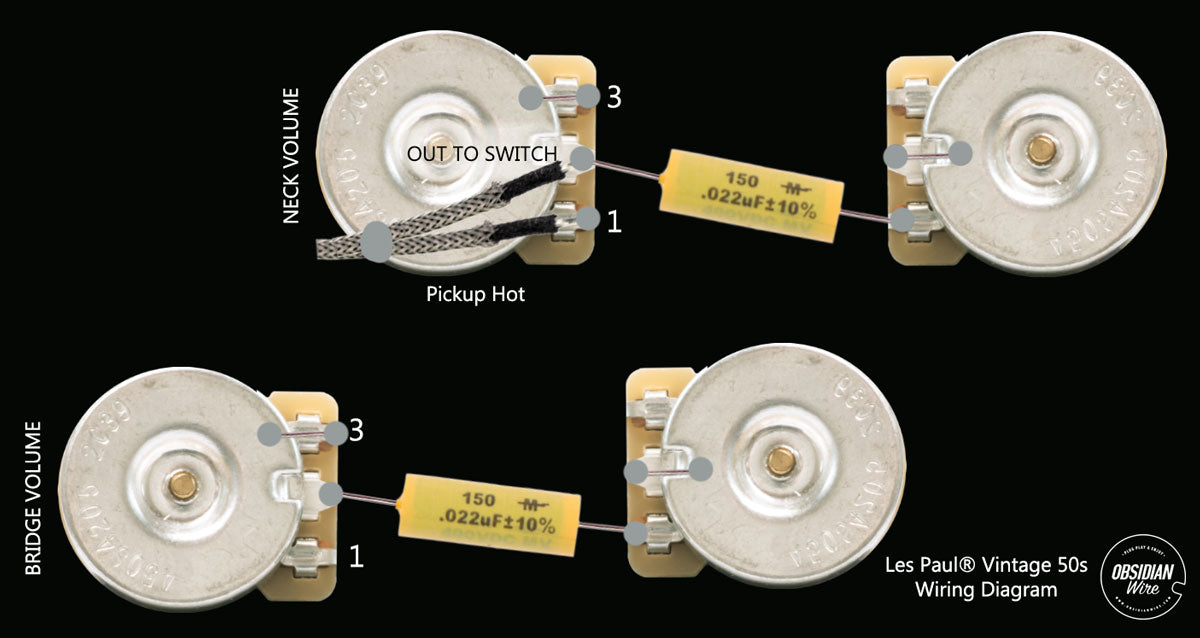 Les Paul 50s Wiring Vs Modern 60s | What's the difference? – ObsidianWire